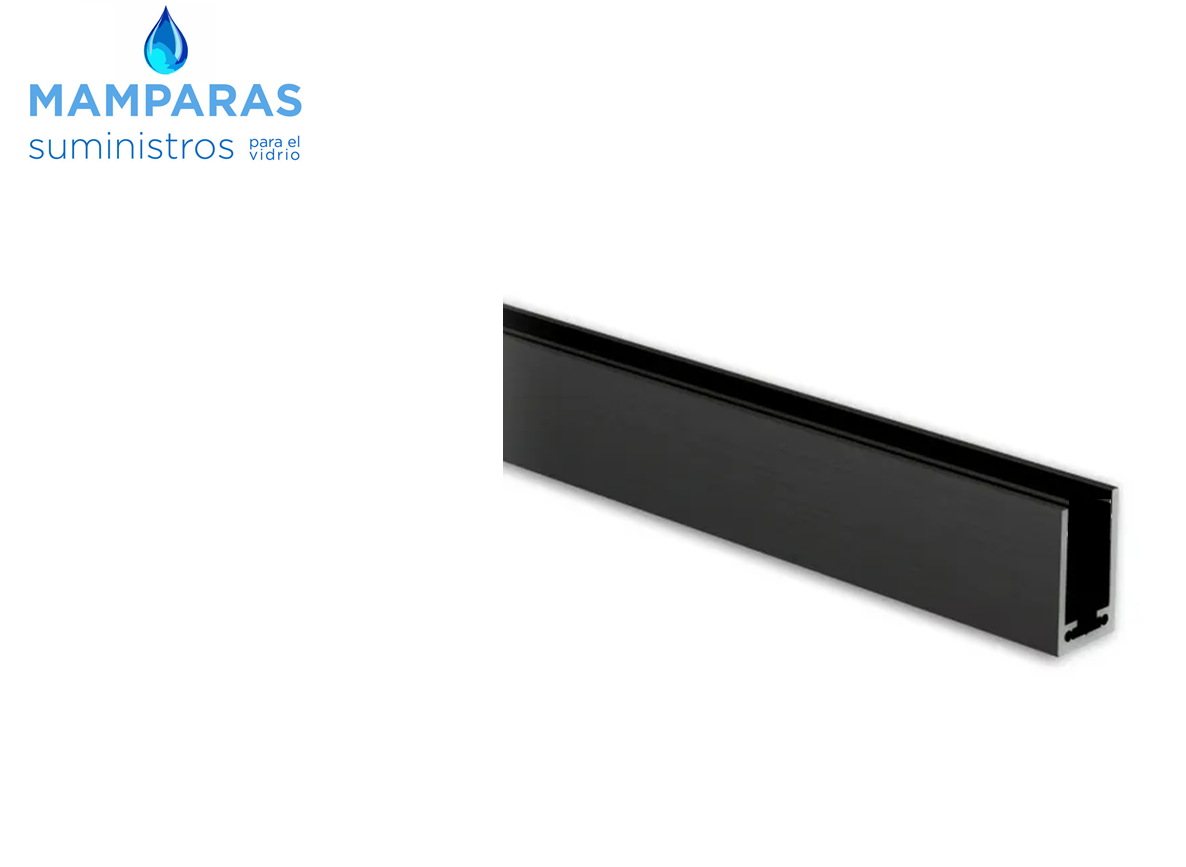Perfil U en negro para vidrios fijos desde , perfil U en negro mamparas ...